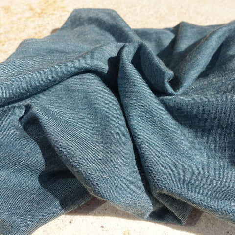 Glückskind Stoff | 70% Merinowolle & 30% Seide (bio/GOTS) | schiefer ...